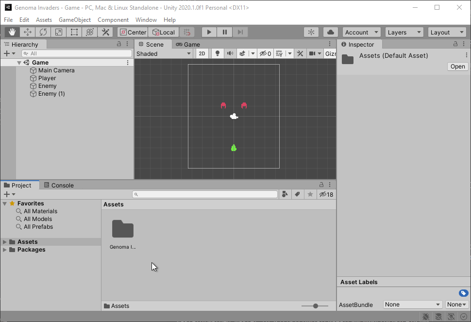 Genoma Invaders How To Move 2D Objects In Unity Genoma Games